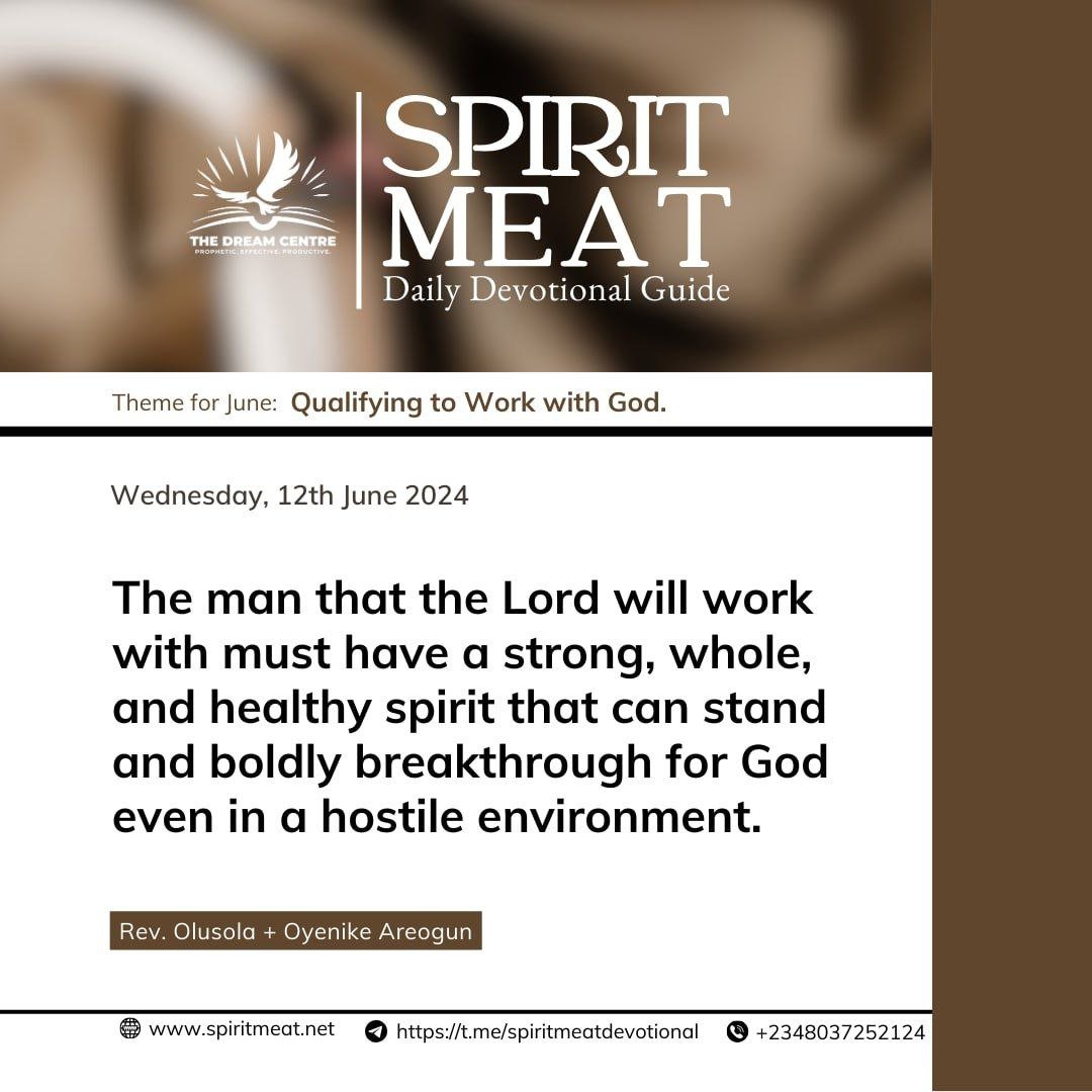 12 June 2024: STRIVE FOR A STRONG AND WHOLE SPIRIT – Proverbs 18:14 ...